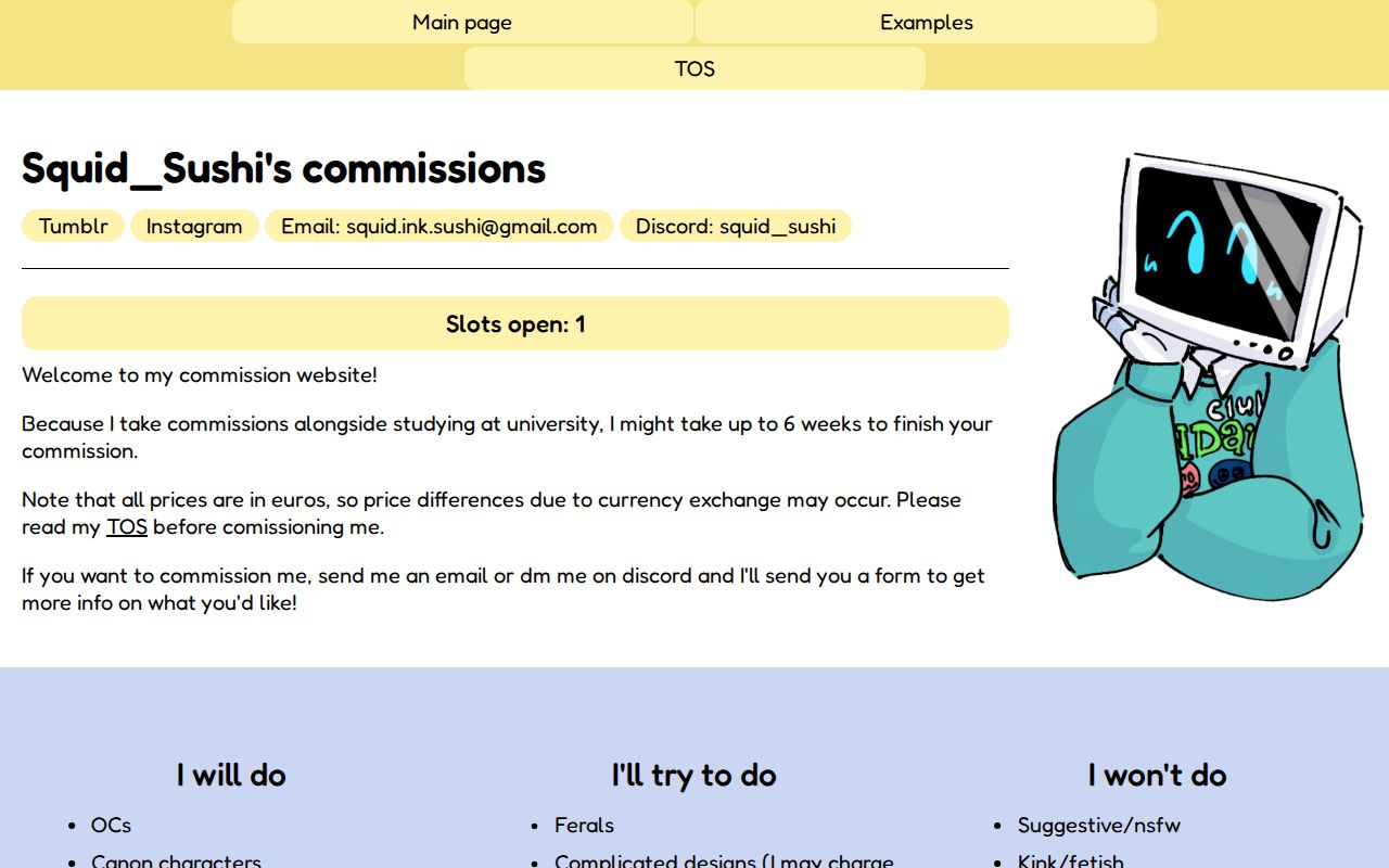 Squid_Sushi's commissions